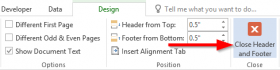 Show headers on first page only in Word and GoogleDocs