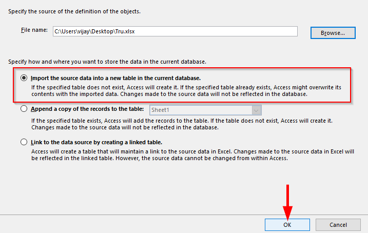 Import Excel Into Access 365 2019 Database Tables 