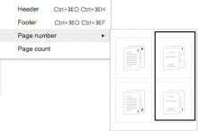 Show headers on first page only in Word and GoogleDocs