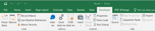 Enable the developer tab in Microsoft Outlook, Excel, Word