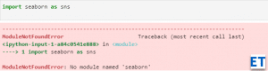 Fix modulenotfounderror: no module named Seaborn error