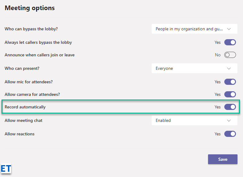 How To Auto Record Microsoft Teams Meetings EasyTweaks