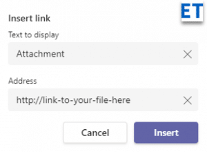 Attach files to Microsoft Teams calendar meetings
