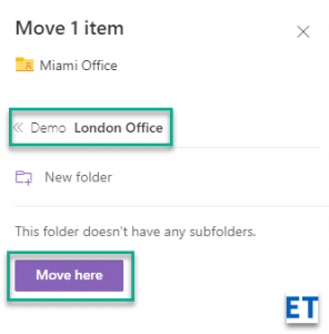 Move one or multiple folders in Microsoft Teams channels