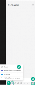 Attach file in teams meeting chats and channel conversations