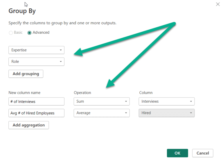 How to group by and sum Power BI columns?