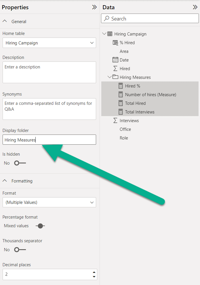 How To Group Measures In The Power BI Data Model 