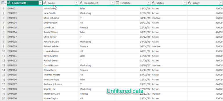 How to filter out certain rows in Power BI & Query?