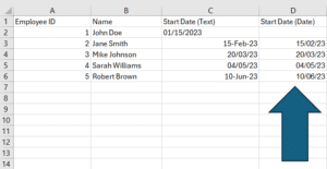 How to convert a text cell to dates in Excel?