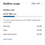 How to check mailbox size in Outlook 365?