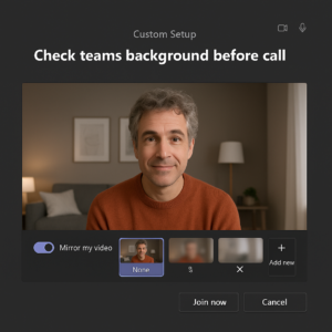 How to change your background in Teams before a meeting?