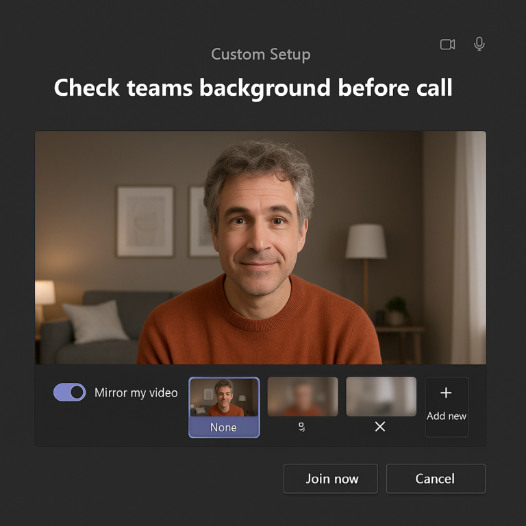 How to change your background in Teams before a meeting?