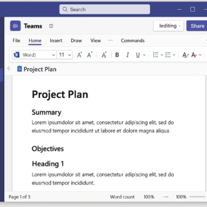 How to use Word in Teams: collaborative document editing