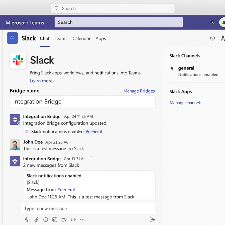 Connect And Integrate Microsoft Teams To Slack