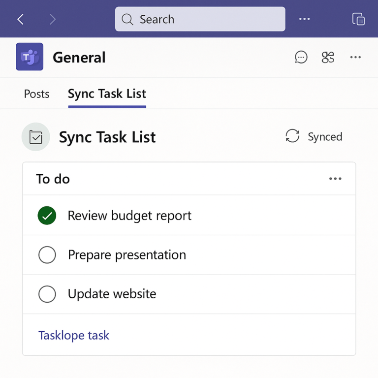 How to sync Microsoft Teams to tasks for team collaboration?