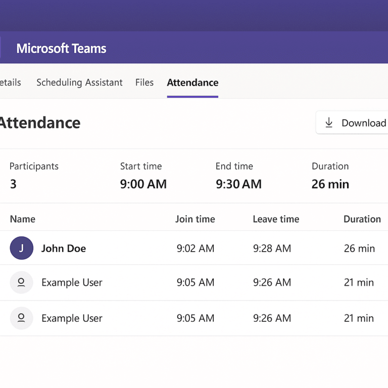 How to Pull Attendance Reports from your Teams Meetings?