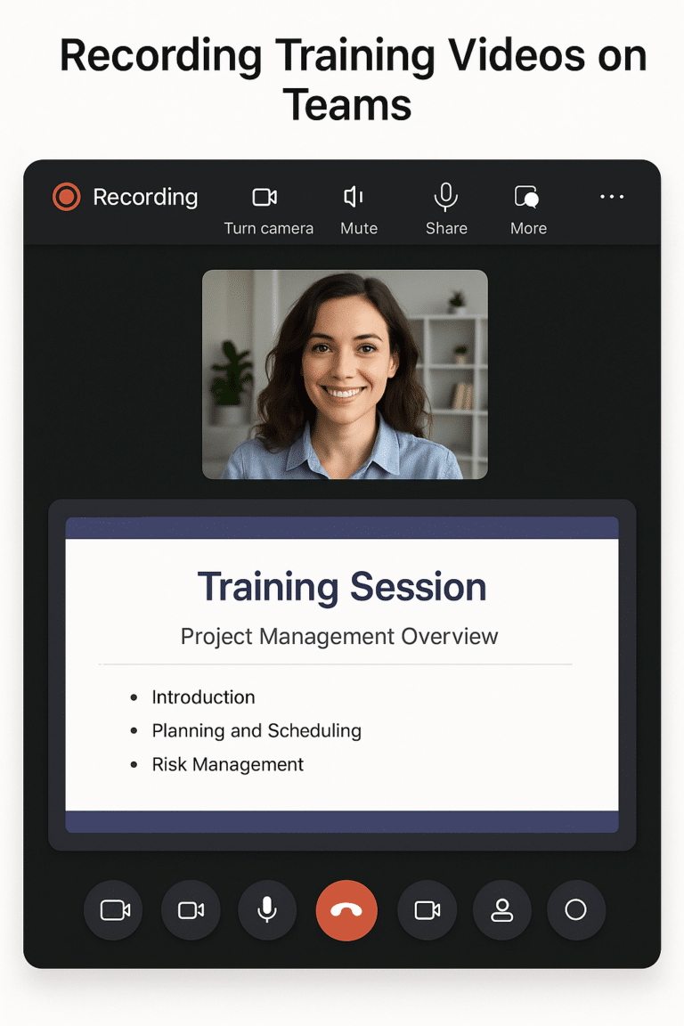 How to use Teams to create professional training videos?