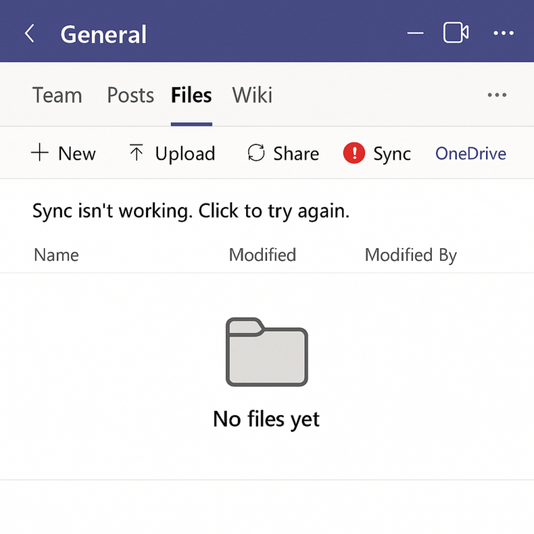 Troubleshooting when Microsoft Teams is not syncing on desktop