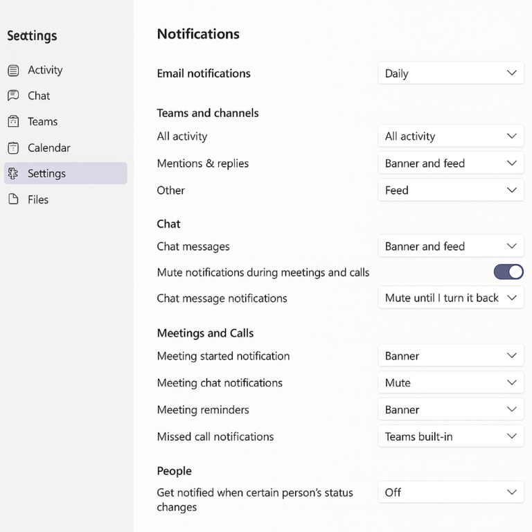 How to customize notification settings in Microsoft Teams?