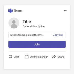 How to create a direct Microsoft Teams chat with me link?