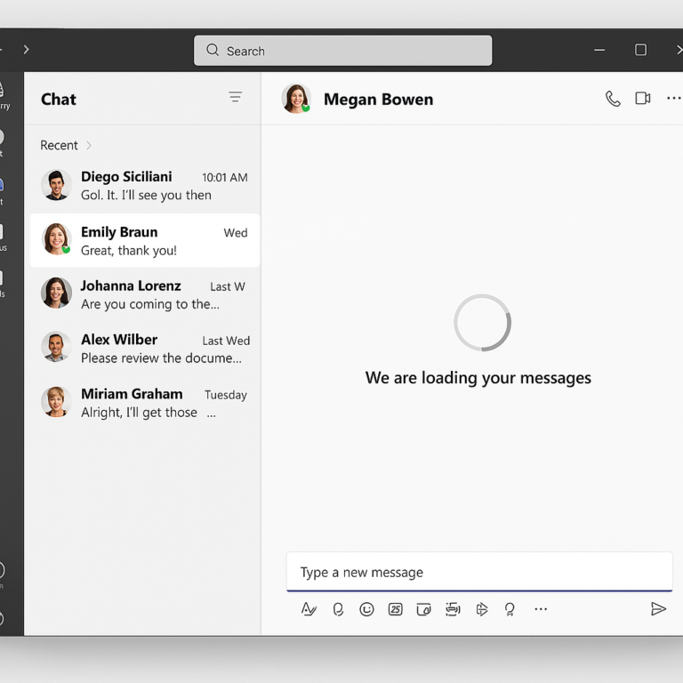 Why are Teams messages not loading or updating correctly?