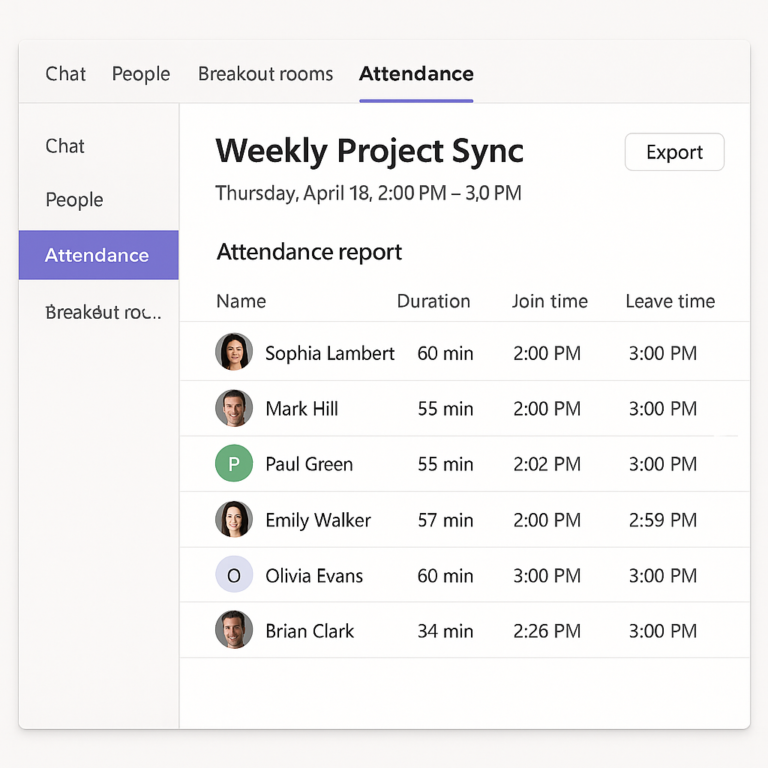 How to track and check attendance in Teams meetings?