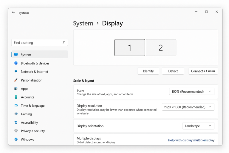 Windows 11 computer cannot recognize second monitor