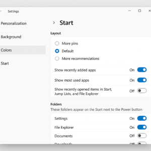 How to modify the Windows 11 start menu for productivity?