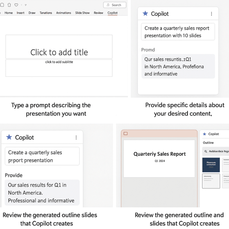 How to create PowerPoint presentations using Microsoft Copilot?
