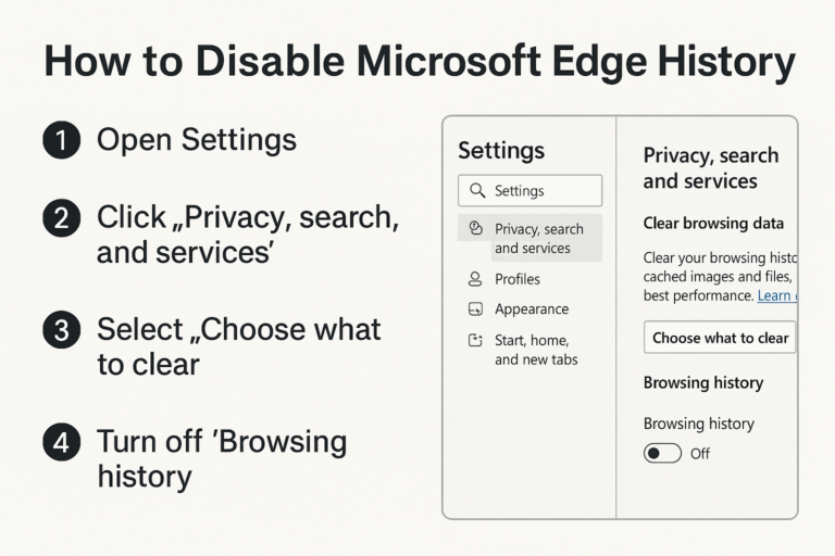 How to disable Microsoft Edge history for better privacy