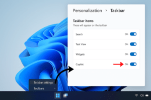 How to fix Copilot not appearing in Windows 11 taskbar?