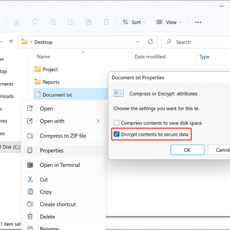 How to encrypt individual files and folders in Windows 11?