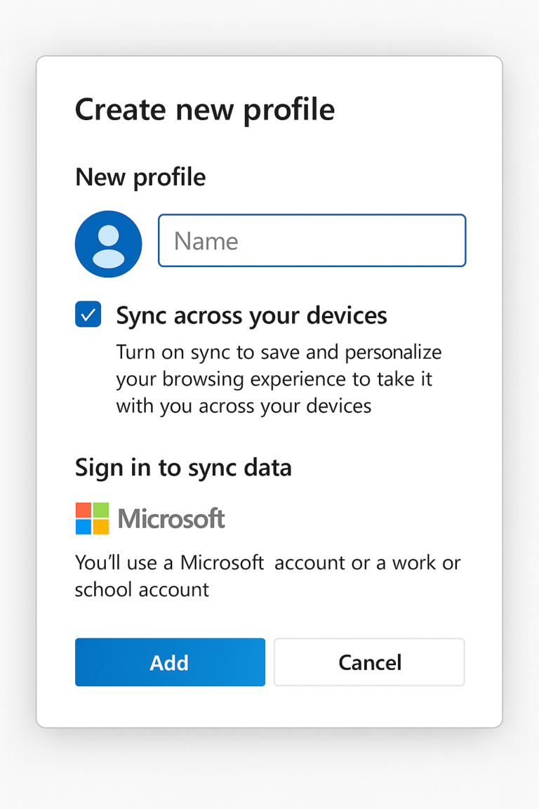 How to set up and switch multiple profiles in Microsoft Edge?