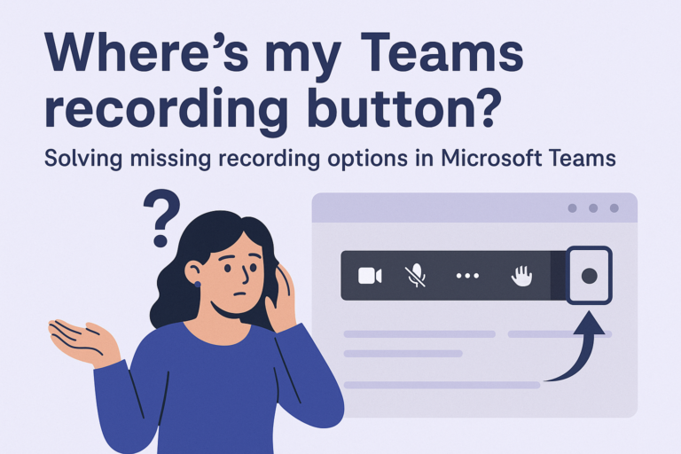 Fix Teams recording button missing in Microsoft Teams