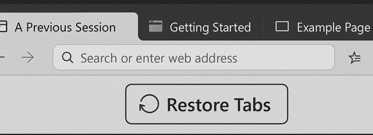 How to restore tabs in Microsoft Edge if suddenly disappear