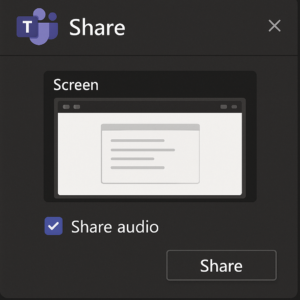 How to play a video with sound on Microsoft Teams?