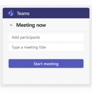 How to quickly start an instant meeting in Microsoft Teams?