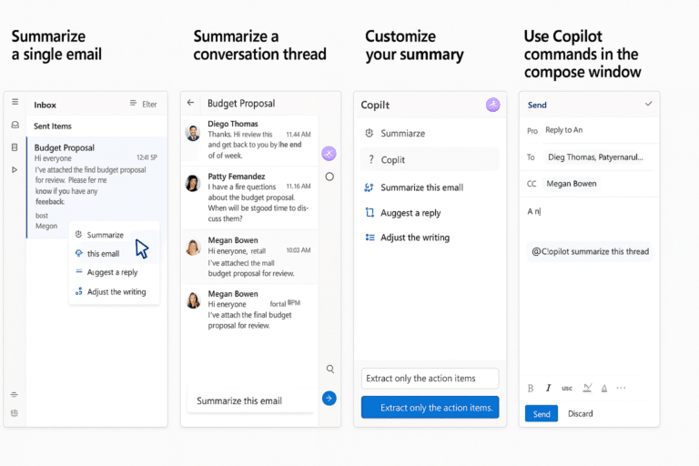 How to quickly summarize emails using Copilot in Outlook?
