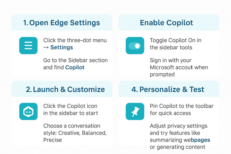How to enable copilot in Microsoft Edge for productivity?