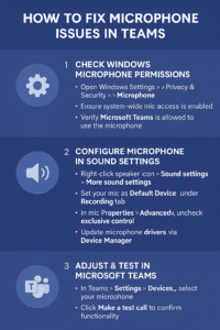 How to fix microphone issues in Microsoft teams after update