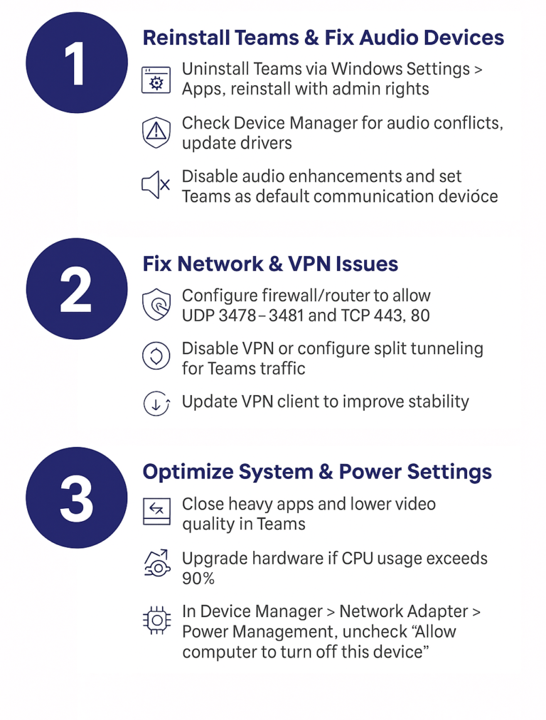How to fix Microsoft Teams calls dropping immediately?