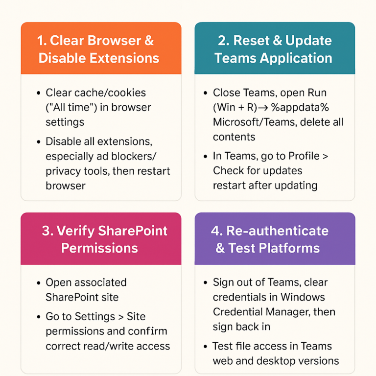 Microsoft Teams files not opening: troubleshooting guide