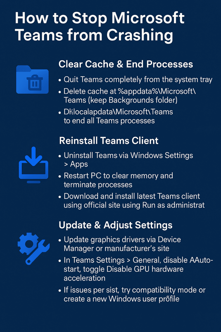 How to fix Teams app keeps crashing and shutting down issues
