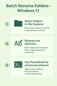 How to rename multiple folders at once in Windows 11?