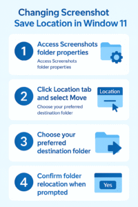 How to change screenshot folder location in Windows 11?