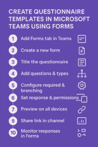 How to create questionnaire templates in Teams using Forms?