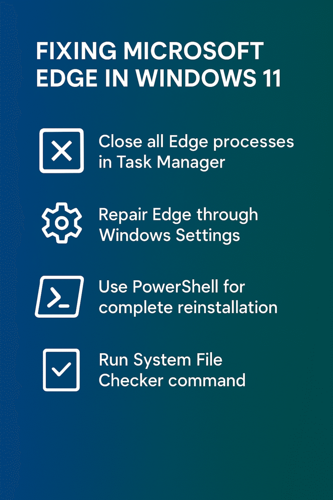 How to solve Microsoft Edge not opening on Windows 11?