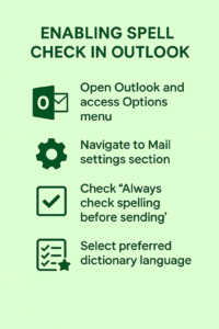 How to enable spell check in Outlook for error-free emails?