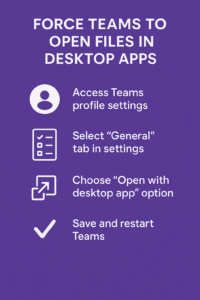 How to force Microsoft Teams to open files in desktop app?