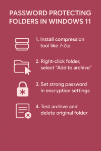 How to password protect a folder in Windows 11?